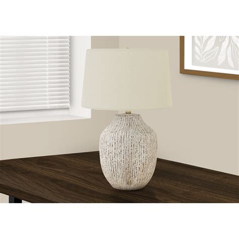 Gracie Oaks 26 Transitional Cream Ceramic Table Lamp With Ivorycream