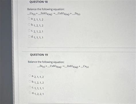 [solved] Balance The Following Equation Cu S Znso4 Aq Cu
