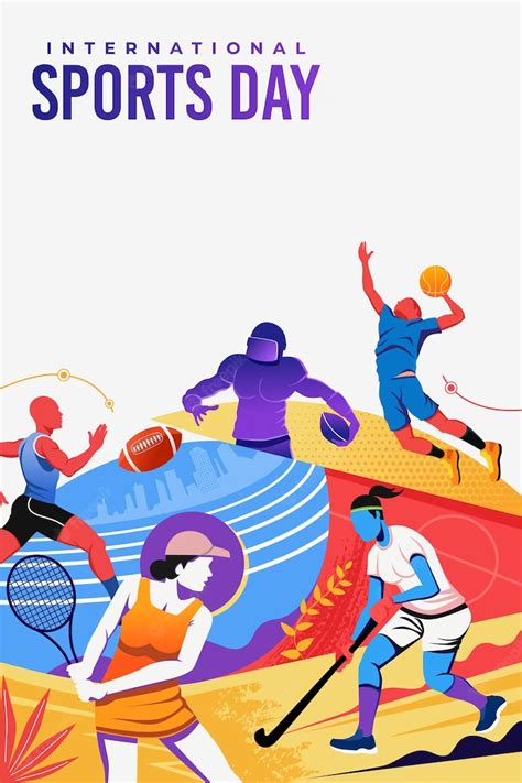 Векторная иллюстрация спортивного дня Графический дизайн спортивных мероприятий для баннерного