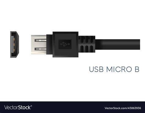 Usb Micro B Type Of Connectors For Gadgets Vector Image