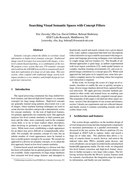 Pdf Searching Visual Semantic Spaces With Concept Filters