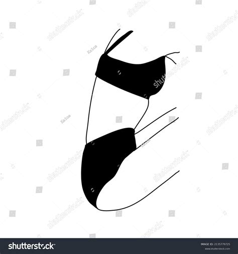 Vector Woman Body Drawing On White Stock Vector Royalty Free Shutterstock