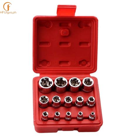 14 Pieces Female E Torx Star Socket Set 14 38 12 Drive Inverted