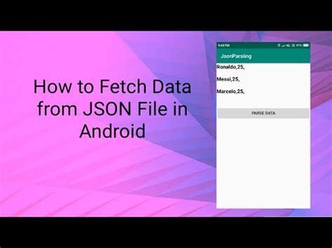 How To Fetch Data From JSON File In Android YouTube