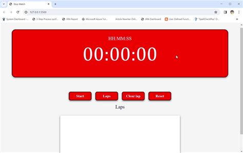 How I Created A Stopwatch Using Html Css And Javascript Akash Nadar