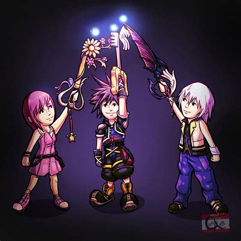 Chibi Destiny Island Trio By Arcanekeyblade5 On Deviantart