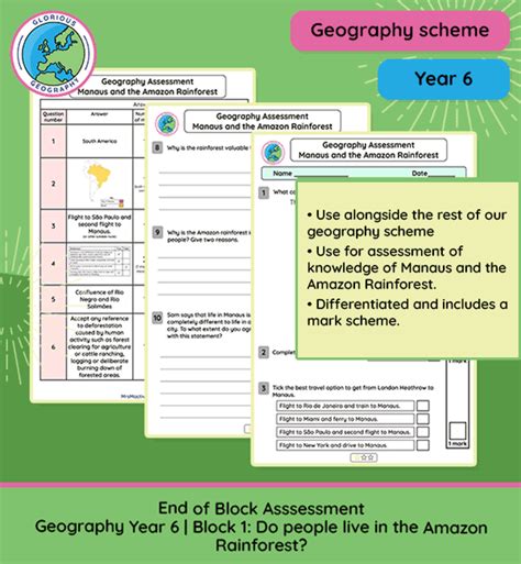 End Of Block Assessment Geography Scheme Year 6 Block 1 Do