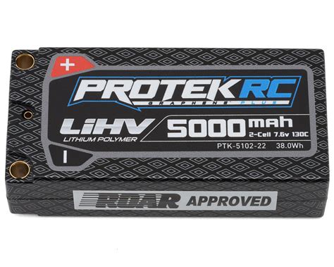 ProTek RC 2S 130C Low IR Si Graphene HV Shorty LiPo Battery 7 6V 5000mAh RC Car World
