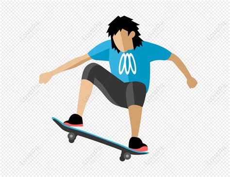 십대 스케이트 보드 타기 Png 일러스트 무료 다운로드 Lovepik