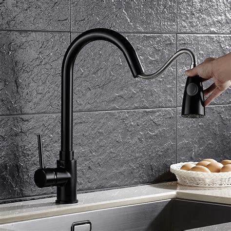 Black Antique Brass Kitchen Sink Faucet With Deck Mounted Hot Cold Kitchen Sink Mixer Tap Of