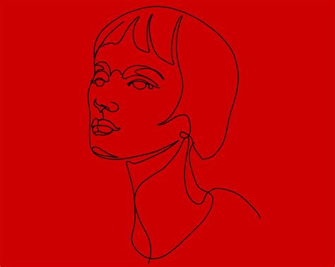 우먼 페이스 라인 드로잉 일러스트 일러스트 포트폴리오 크몽