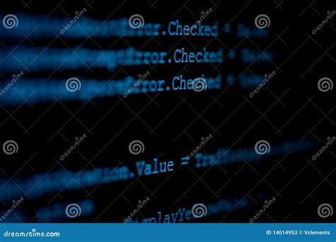 computer monitor with program code stock image image of modern code