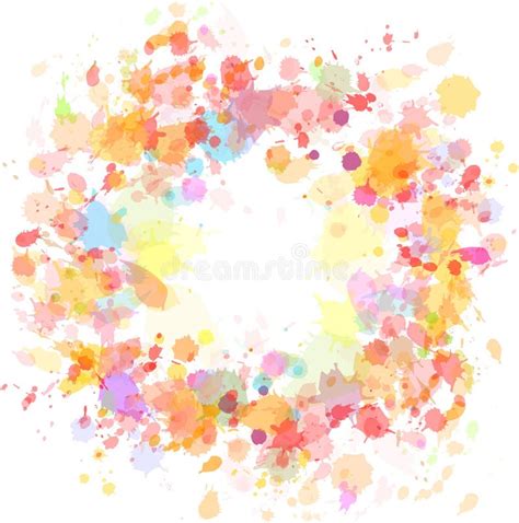 Abstract Flower Made Of Watercolor Blobs Colorful Abstract Vector Ink