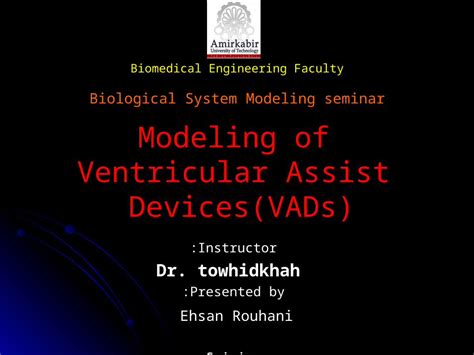 Ppt Biomedical Engineering Faculty Biological System Modeling Seminar Modeling Of Ventricular