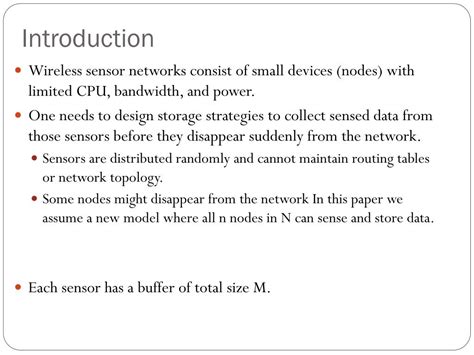 Ppt Distributed Flooding Based Storage Algorithms For Large Scale Wireless Sensor Networks