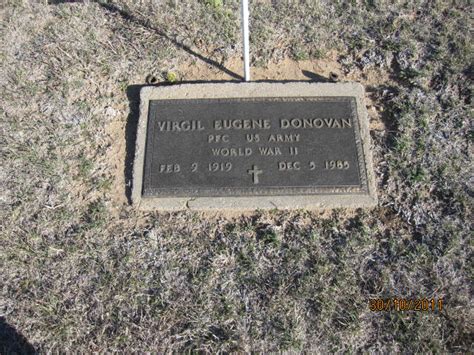 Virgil Eugene Donovan 1919 1985 Find A Grave Memorial