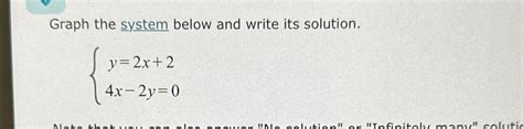 Solved Graph The System Below And Write Its