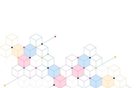 Premium Vector Abstract Geometric Boxes Pattern Dot Line Connection