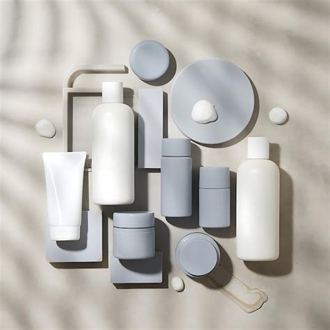 색 화장품 튜브의 미니멀리즘 디자인 프리미엄 Ai 생성 Psd