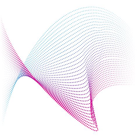 Beautiful Abstract Wave Line Dot Technology Background 24107741 Png