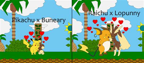 Pikachu X Buneary And Raichu X Lopunny By Narutofangirlforever On Deviantart