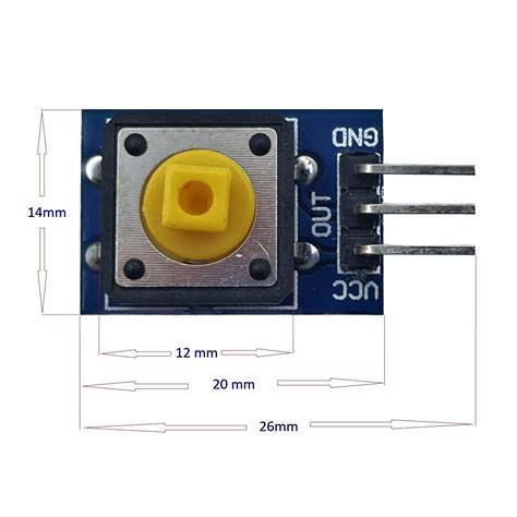 12x12mm Arduino Push Buton Switch Anahtar Modülü Mavi Kapak 1 Adet « Türkiye