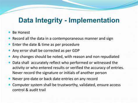 Data Integrity