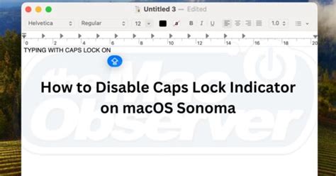 How To Disable Caps Lock Indicator On Macos Sonoma The Mac Observer