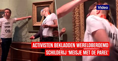 Activisten Bekladden Meisje Met De Parel In Mauritshuis