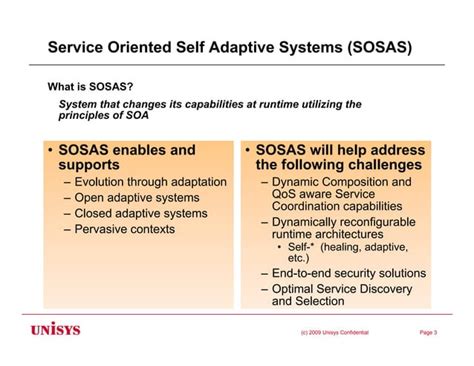 unisys service oriented self adaptive systems ppt