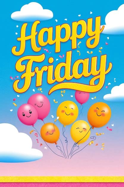 Cheerful Happy Friday Designs Premium Ai Generated Image