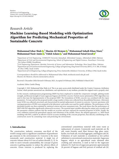 Pdf Machine Learning Based Modeling With Optimization Algorithm For