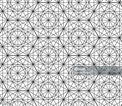 원활한 기하학적 얇은 선 패턴 흑백 격자 배경입니다 벡터 원활한 흑백 패턴입니다 십자선이 있는 기하학적 배경입니다 추상 기하학적