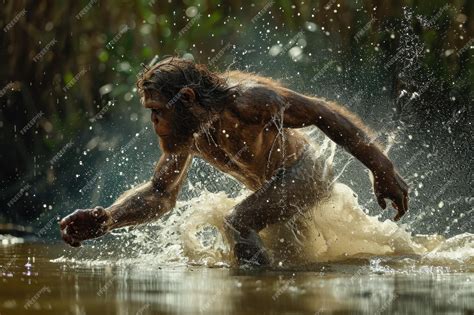 Premium Photo Chronicles Of Prehistoric Life Primitive Man Delving Into The Mysteries Of Early