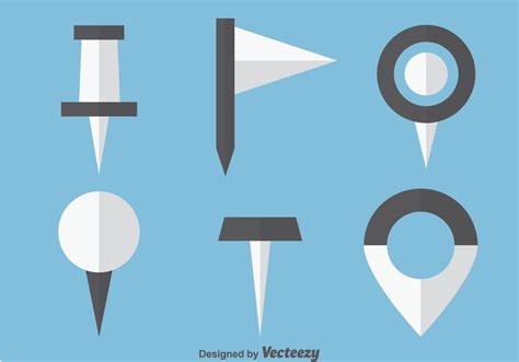 Flat Vector Mark Pointer Icons Vector Art At Vecteezy