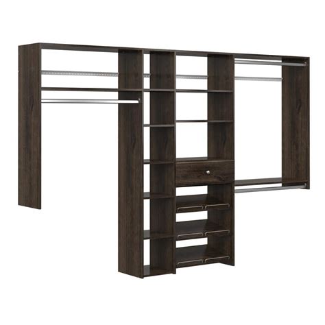Closet Evolution 84 In W 108 In W Espresso Wood Closet System Tr33
