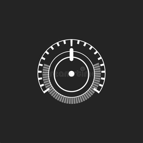 Car Speedometer Dashboard Monochrome Gray Scale Circle Digital Gauge Vector Accelerate