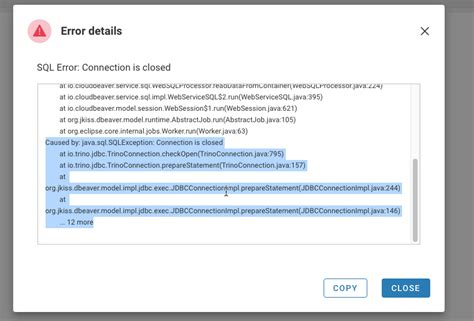 Trino Cancelling Running Query Gives Connection Closed · Issue 782