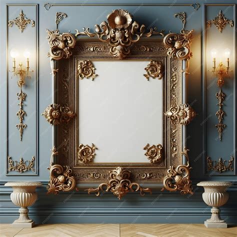 Premium Photo Ornate Frame 3d Render