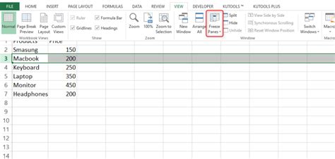 How To Freeze Selected Rows In Excel Basic Excel Tutorial