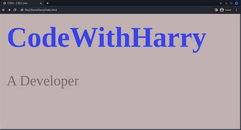 Css Colors Css Tutorial Codewithharry