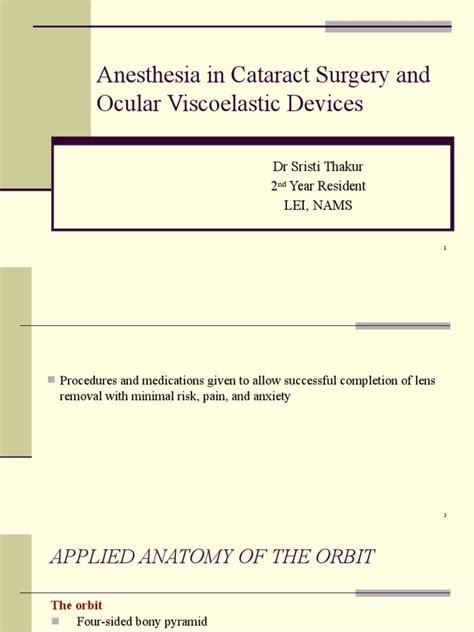 Anesthesia In Cataract Surgery And Ocular Viscoelastic Devices Edited Pdf Anesthesia