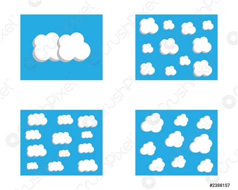 Blue Sky With Cloud Background Vector Illustration Stock Vector