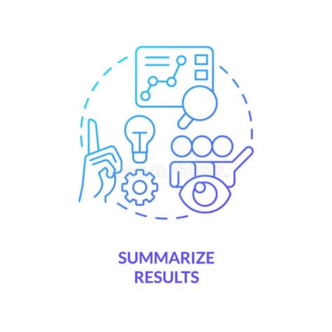 summarize results blue gradient concept icon stock vector illustration of user research