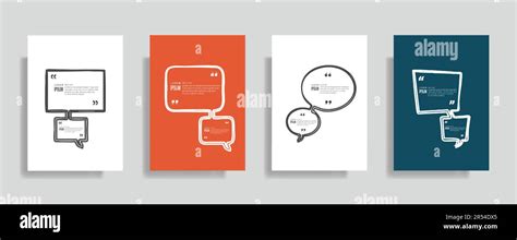 Quotes Frame Blank Templates Set Text In Brackets Infographics Banner Citation Empty Speech