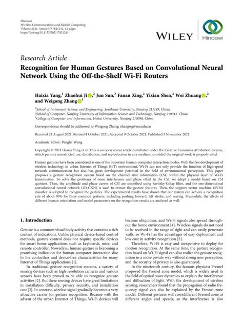 Pdf Recognition For Human Gestures Based On Convolutional Dokumen Tips