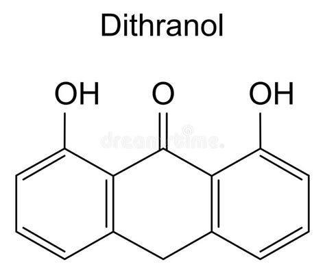 Chemical Structure Of Dithranol Drug Substance Stock Illustration Illustration Of Formula