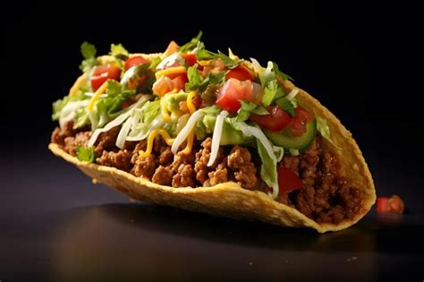 Premium Ai Image Taco Shell With Filling