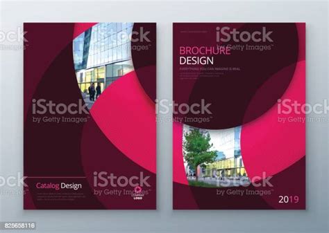 안내 책자 서식 파일 레이아웃 디자인입니다 기업 비즈니스 연간 보고서 카탈로그 잡지 전단지 이랑 창의적인 현대적인 밝은 개념 원형 모양 라운드 가리기에 대한 스톡 벡터 아트