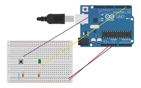 Circuit Design Funcionamiento Del Push Button Tinkercad